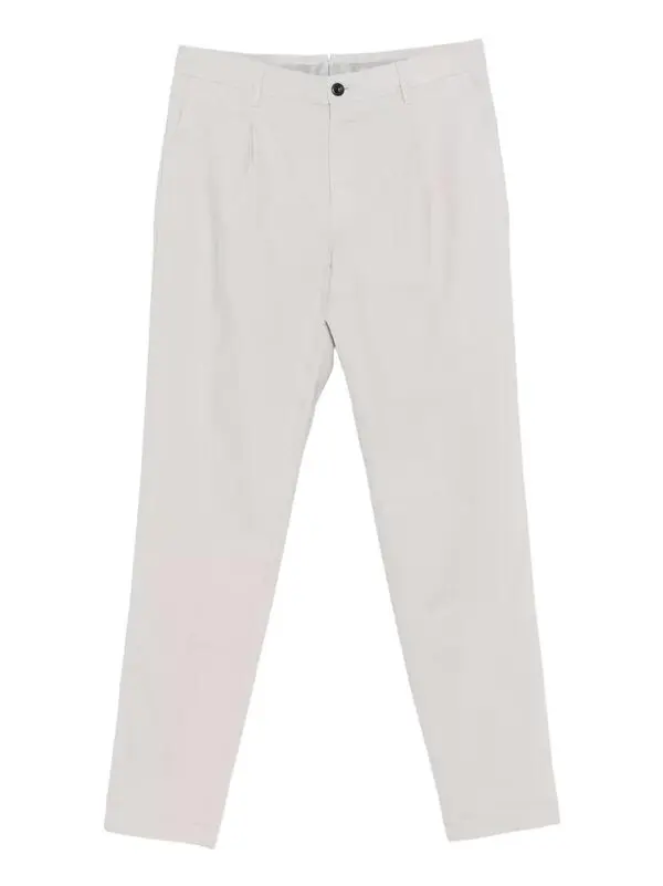 Incotex Pleated Cotton Trousers - Neutrals