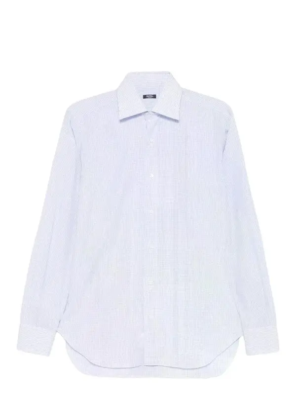 BARBA NAPOLI Checked-pattern Shirt - White