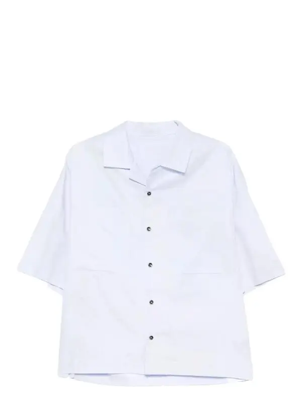 NINE:INTHE:MORNING Orazio Short-sleeve Camp-collar Shirt - Blue