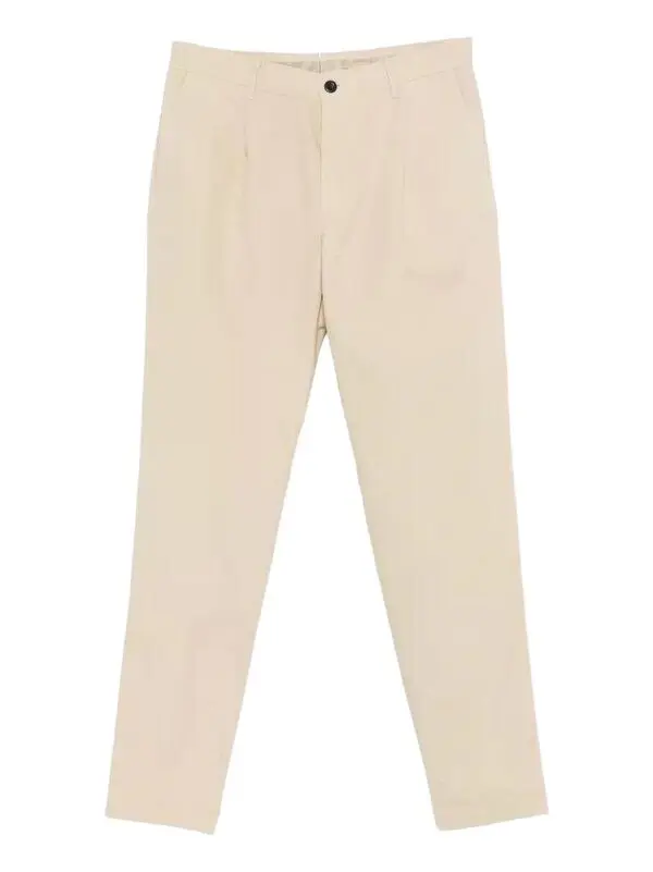 Incotex Twill Pleated Trousers - Neutrals
