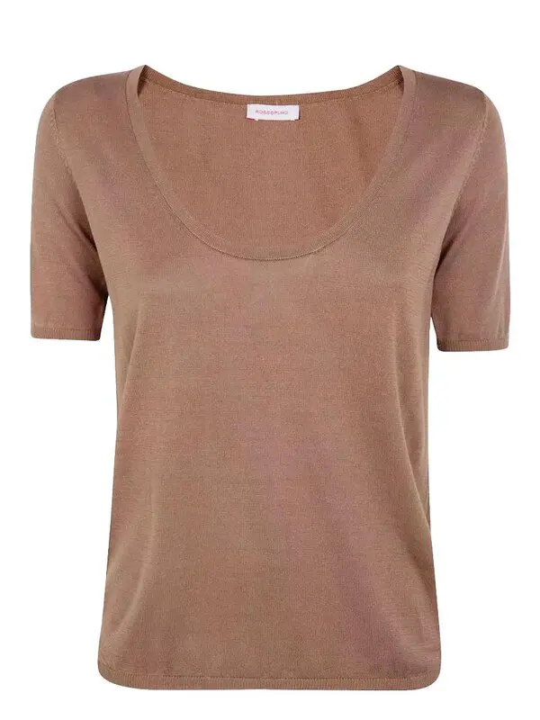 Rossopuro Scoop-neck T-shirt - Neutrals