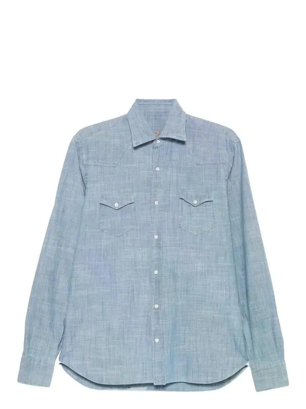 BARBA NAPOLI Button-fastening Shirt - Blue