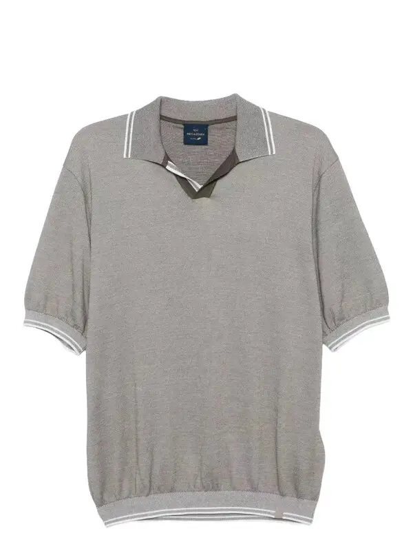 Paul & Shark Striped-trim T-shirt - Neutrals