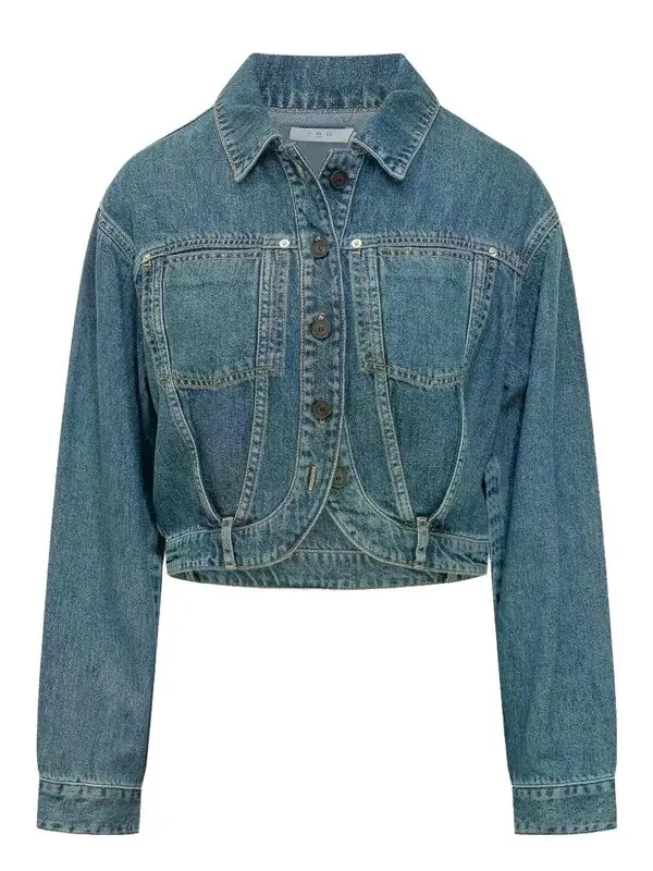 IRO PARIS Jaky Panelled Denim Jacket - Blue