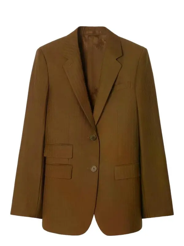Burberry Wool Mohair Tailored Jacket - Brown
