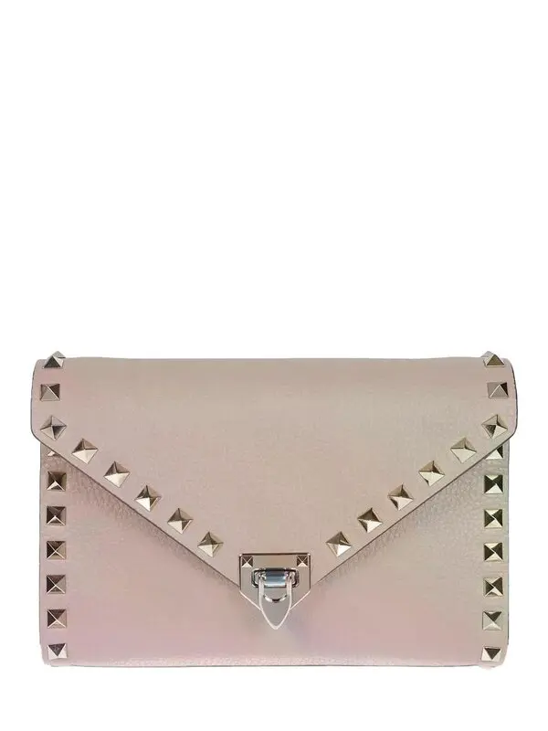 Valentino Garavani Rockstud Leather Clutch - Pink