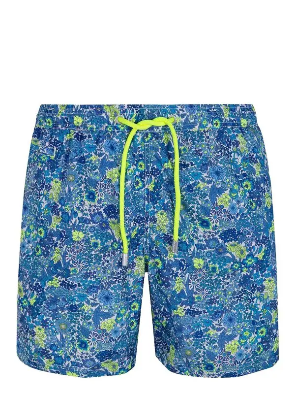 MC2 SAINT BARTH Floral-print Swim Shorts - Blue
