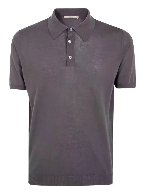 NUUR Short-sleeved Polo Shirt - Grey