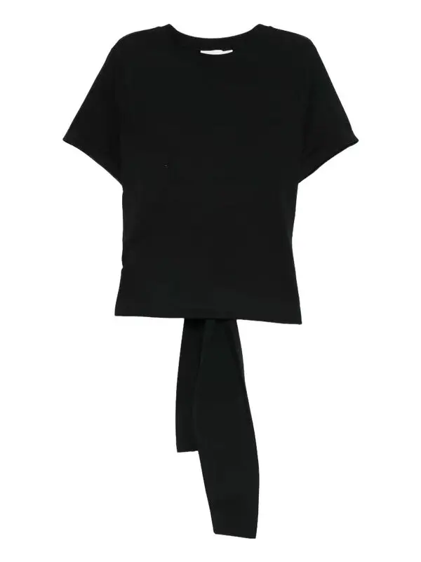 Ba&sh Cut-out Tie-back T-shirt - Black