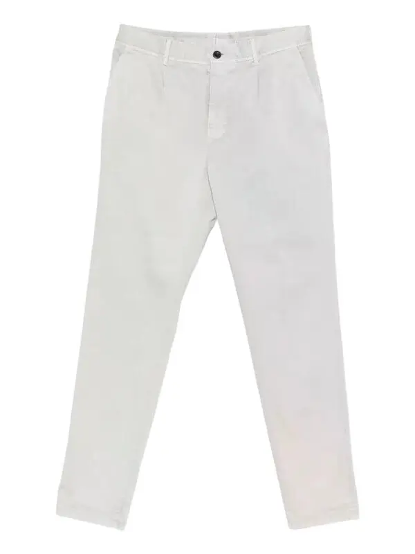 Incotex Pleated Cotton Trousers - Grey