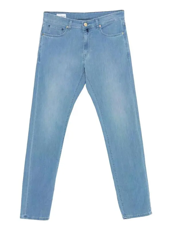 Incotex Faded-effect Slim-cut Jeans - Blue