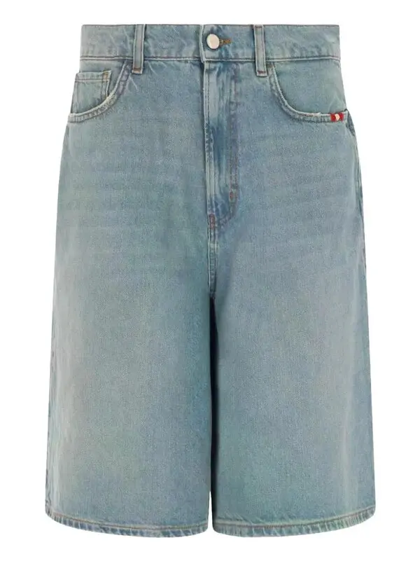 AMISH Wide-leg Denim Shorts - Blue