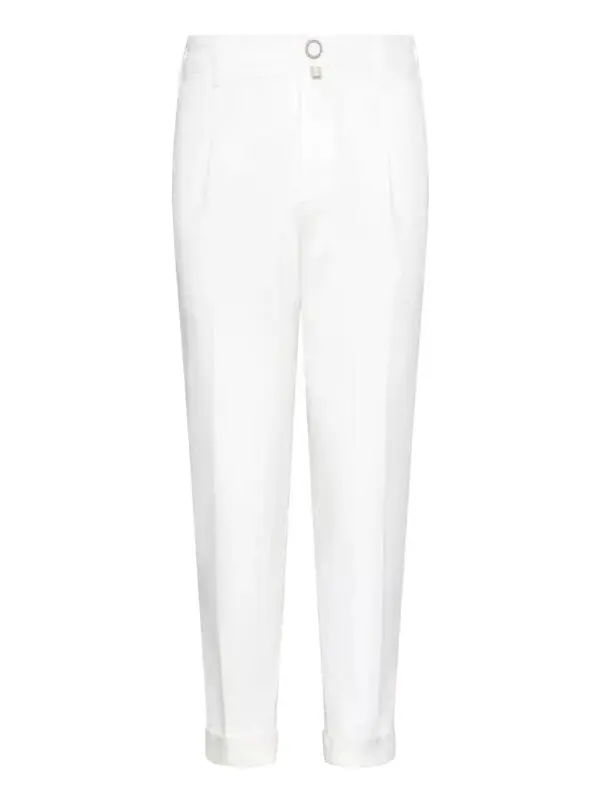 Jacob Cohen Tailored Pressed Crease Trousers - White