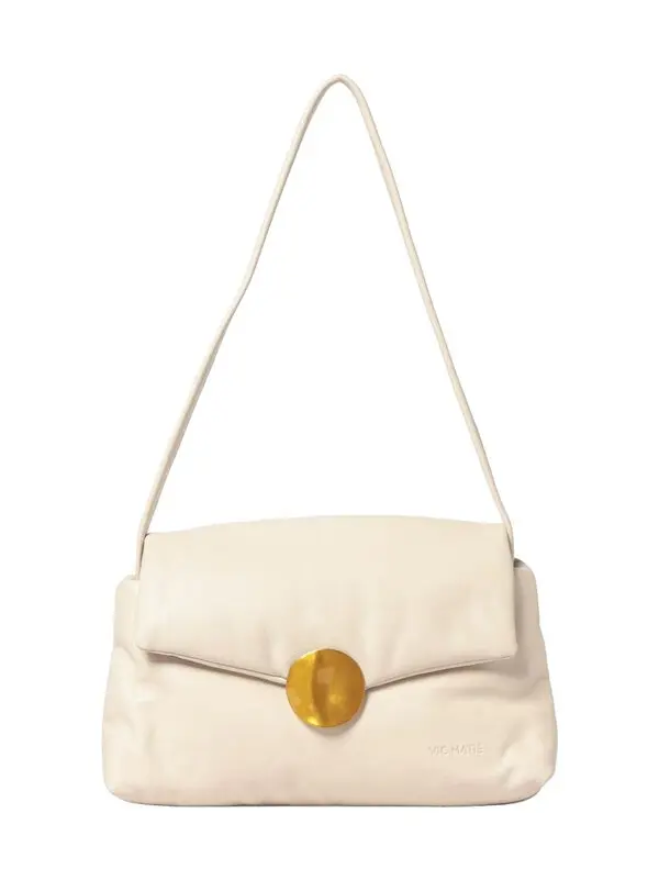 VIC MATIE Leather Shoulder Bag - Natural