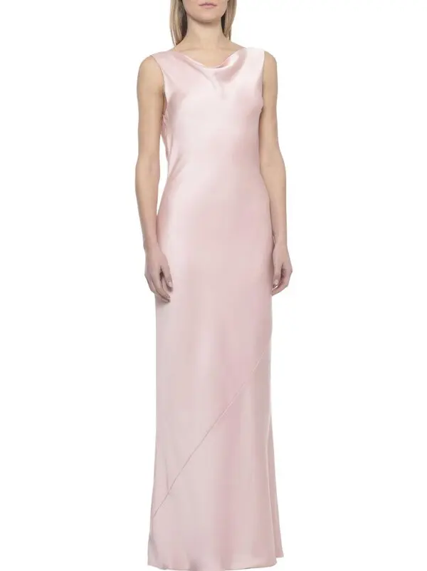 Norma Kamali Crepe Maxi Dress - Pink