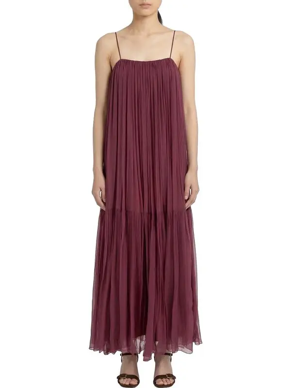 Chloé Tiered Maxi Dress - Red