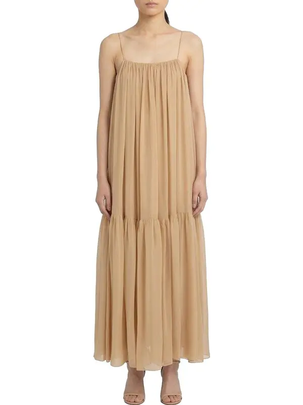 Chloé Tiered Maxi Dress - Biscuit
