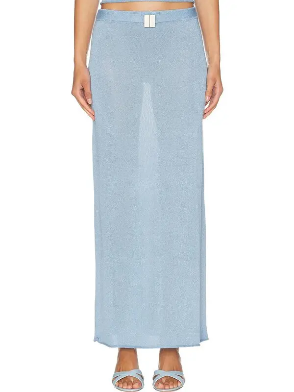LA PORTE Sonya Knit Skirt - Sky Blue