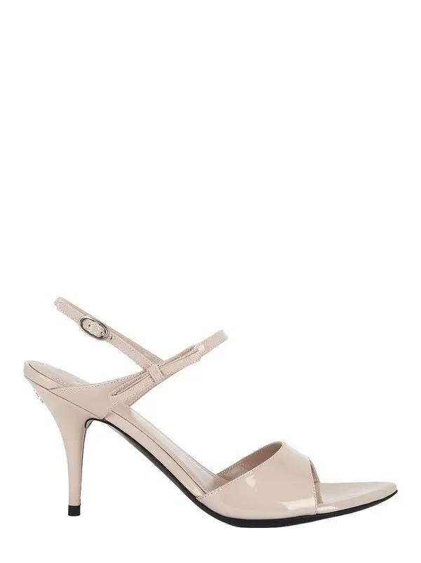 Balenciaga Avenue Bow Sandal - Nude & Silver