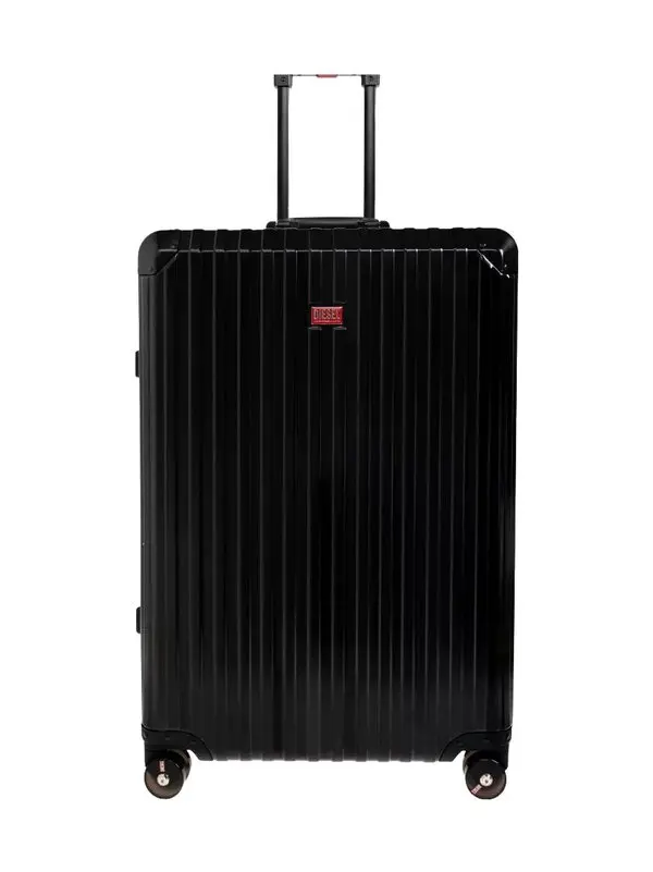 DIESEL® Ribbed Aluminum Suitcase - Black