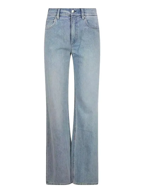 Alice + Olivia Faded-wash Wide-leg Jeans - Blue