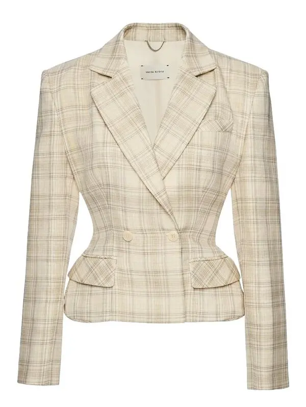 Magda Butrym Tailored Peplum Blazer - Cream