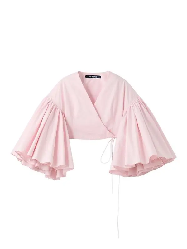 Jacquemus Paysan Wrap Top - Pink
