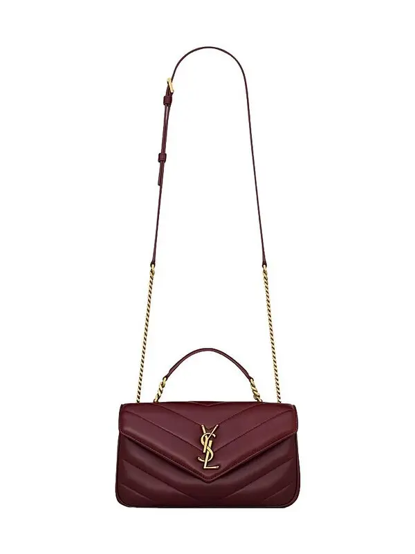 Saint Laurent Loulou Top-handle Bag - Rouge Cabernet