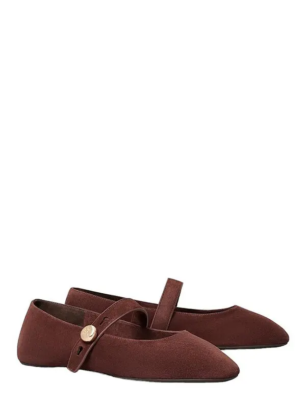 Tory Burch Romy Mary Jane Flats - Warm Brownie