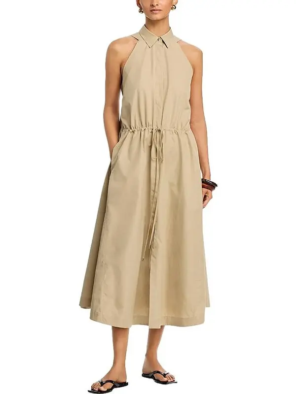 BOSS Dimica Drawstring Shirt Dress - Pumice