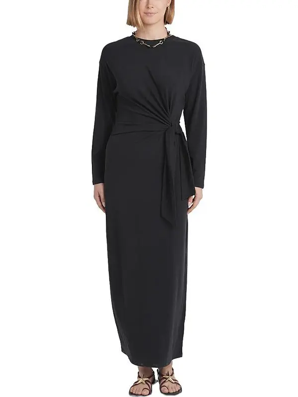 POINT Side Tie Maxi Dress - Black