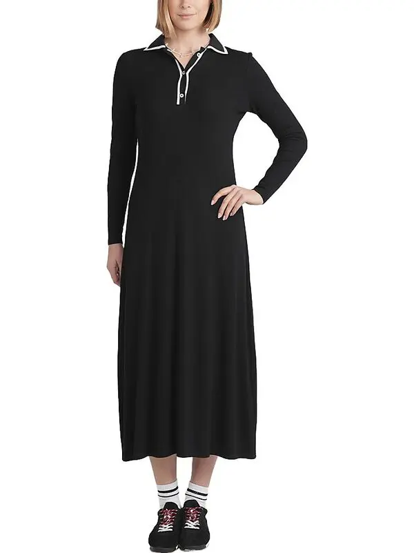 POINT Polo Maxi Dress - Black