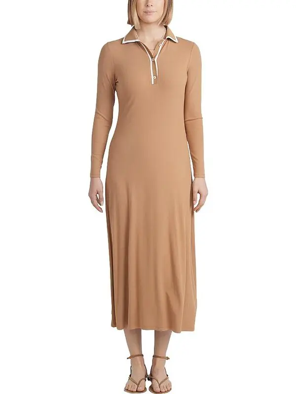 POINT Polo Maxi Dress - Iced Coffee