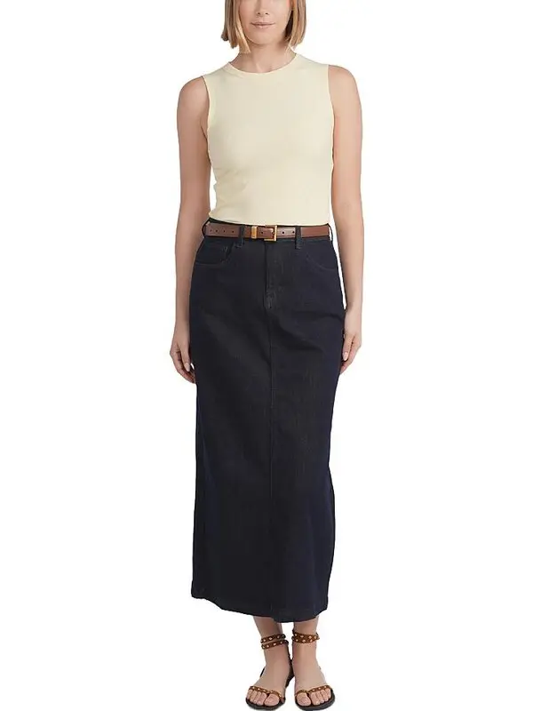 POINT Denim Maxi Skirt - Indigo