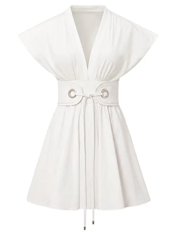 Alexis Alizee Mini Dress - White