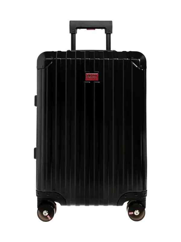DIESEL® Grooved Logo-plaque Luggage - Black