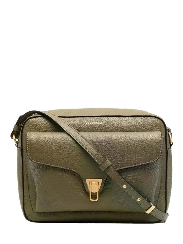 COCCINELLE Grained Leather Satchel - Green