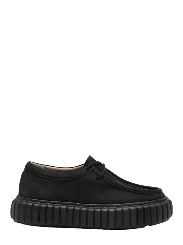 SERGIO MORETTI FIRENZE Suede Apron-toe Derby Shoes - Black