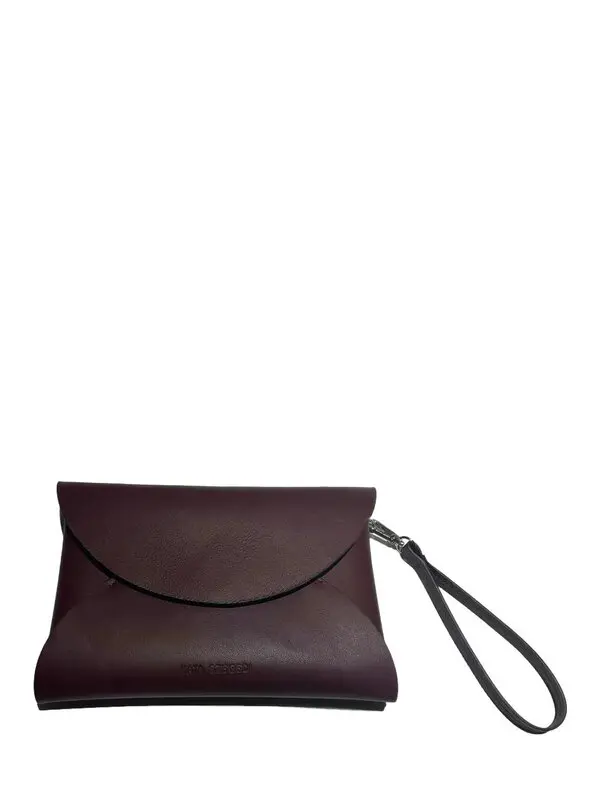 KATA SZEGEDI Lara Nappa Leather Clutch Bag - Red