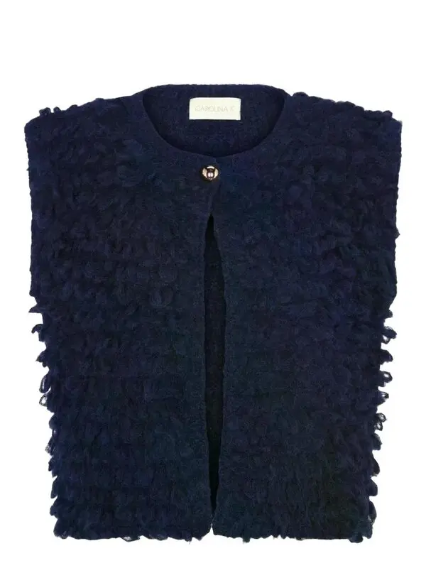 Carolina K Textured Sleeveless Top - Blue