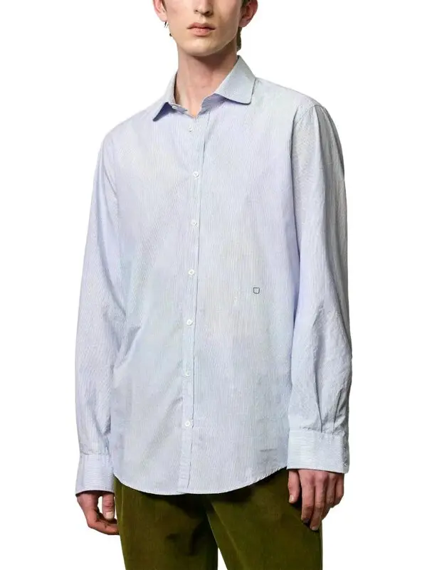 Massimo Alba Striped Long-sleeve Shirt - Blue