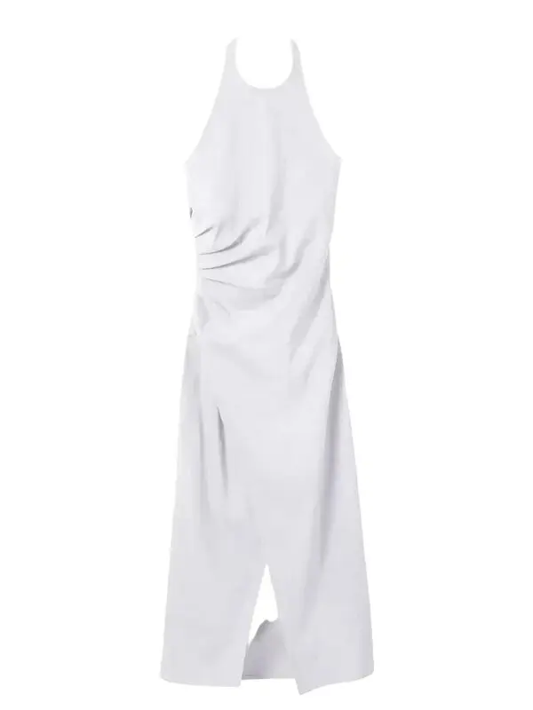 A.L.C. Sylvie Gathered Halter-neck Midi Dress - White