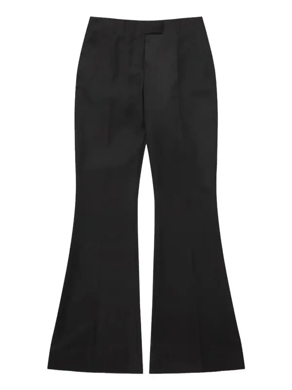Matieres Fecales Flared Wool Trousers - Black