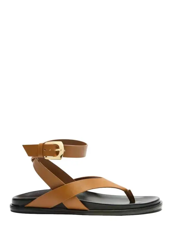STUART WEITZMAN Mary Kate Crossover Strap Sandals - Brown