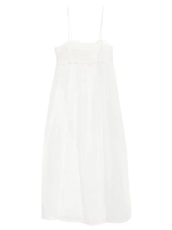 Posse Danielle Lace-trim Maxi Dress - Neutrals