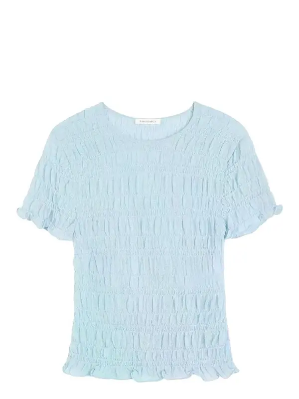 BY MALENE BIRGER Ella Smocked Top - Blue