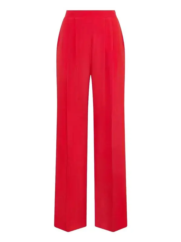 Malìparmi Pleated Fluid Crepe Trousers - Red