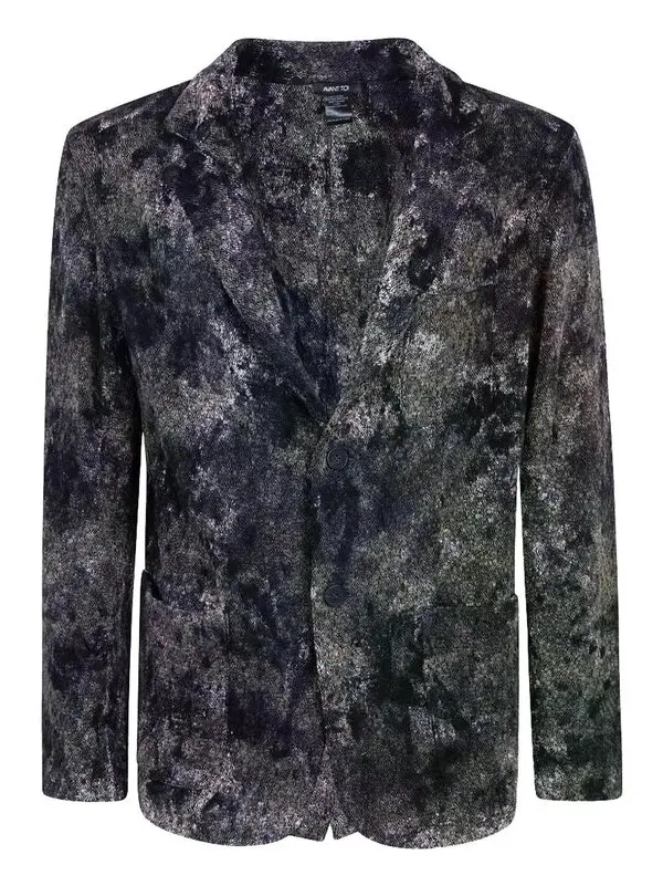 Avant Toi Textured-finish Blazer - Grey