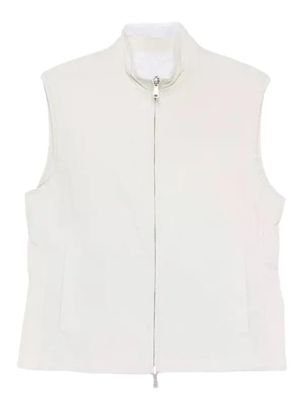 Eleventy Quilted Zip-up Gilet - Neutrals