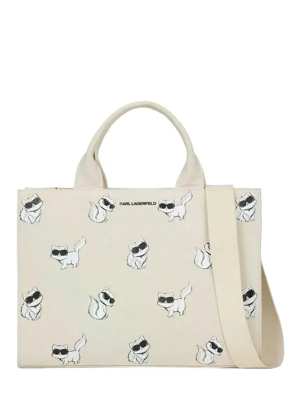 Karl Lagerfeld Medium Ikon Choupette Tote Bag - Neutrals